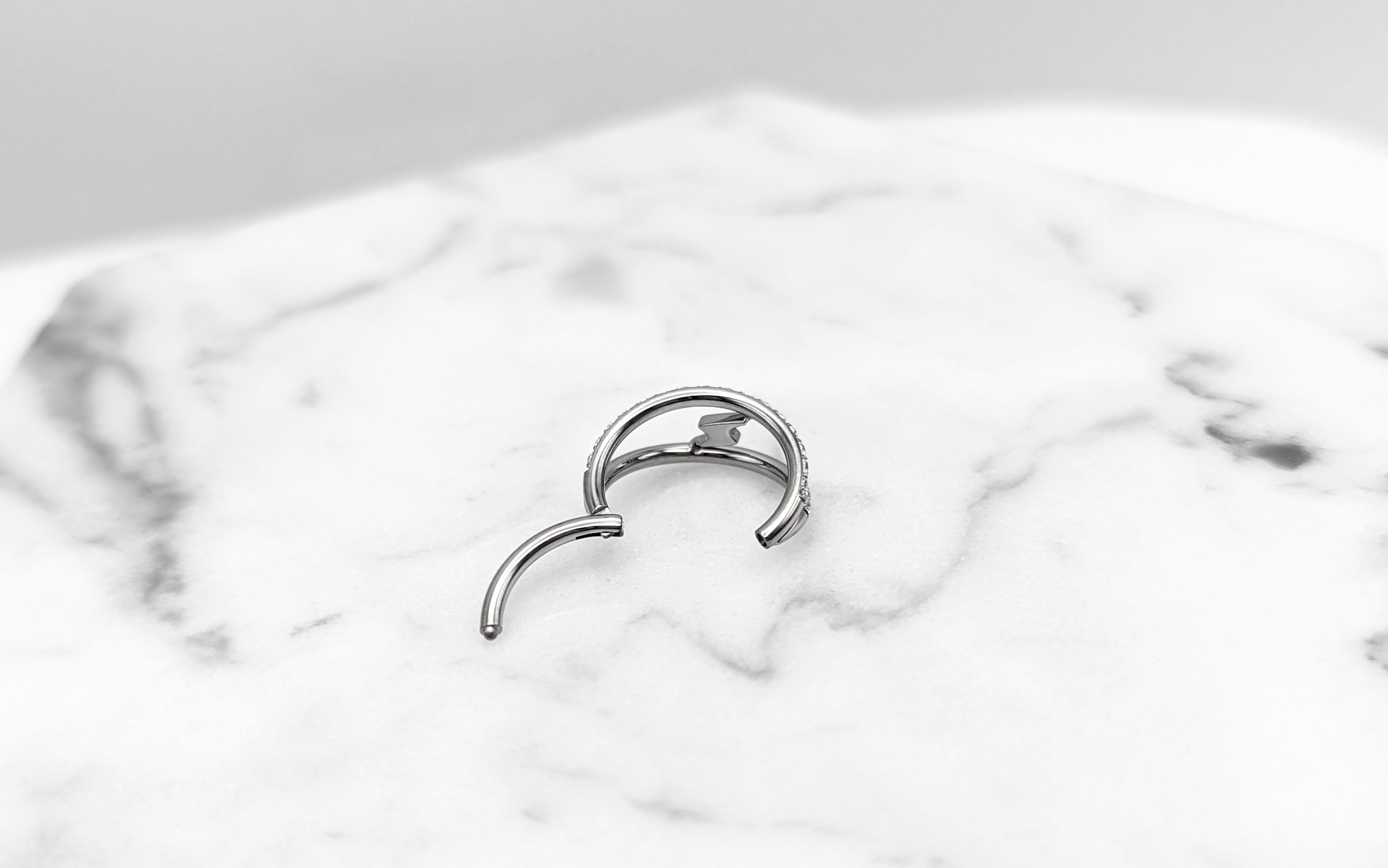 Double Gem With Lightning Conch Hoop, 10mm Conch Hoop, G23 Titanium ...