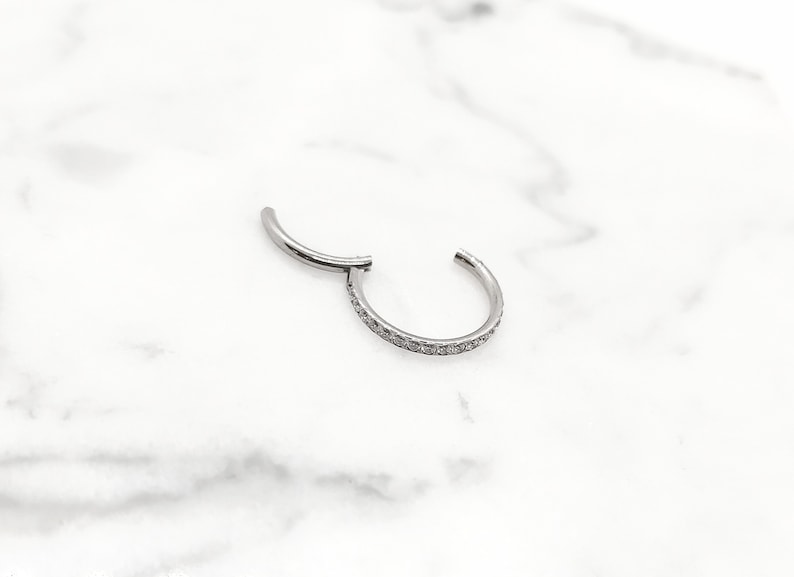 Titanium Gem Conch Hoop Conch Clicker Hoop G23 Titanium 16 - Etsy
