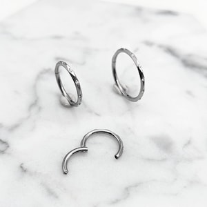 G23 Titanium Conch Hoop, Faceted With Gem Conch Hoop, 10mm 12mm, 16 ...