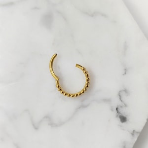 Triple Stack Conch Clicker, Double Beads With Smooth, G23 Titanium ...