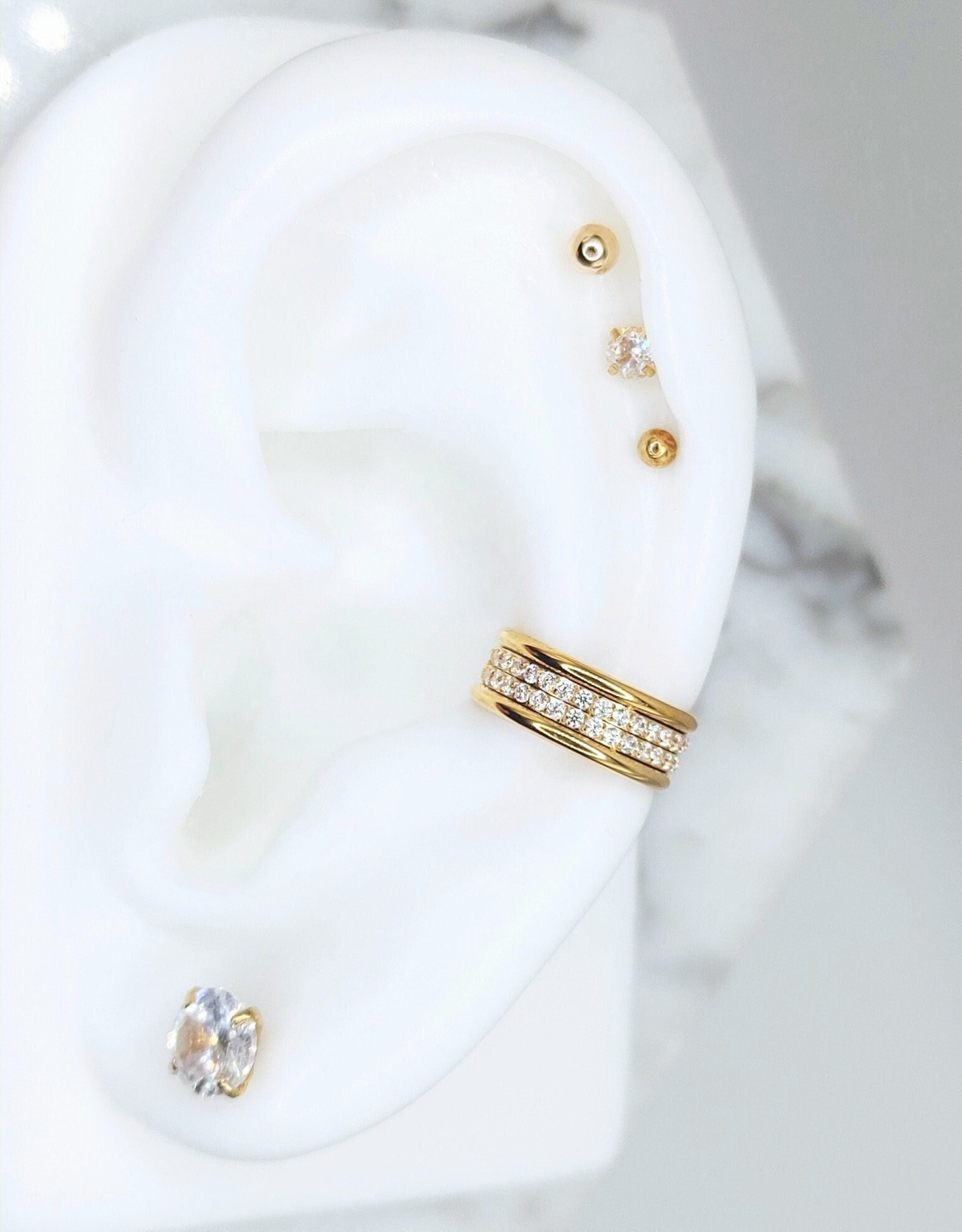 ASTM F136 Titanium Conch Hoop Four Layer Stacked Conch - Etsy