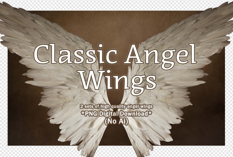 Classic Angel Wings - Digital Download - PNG - Etsy
