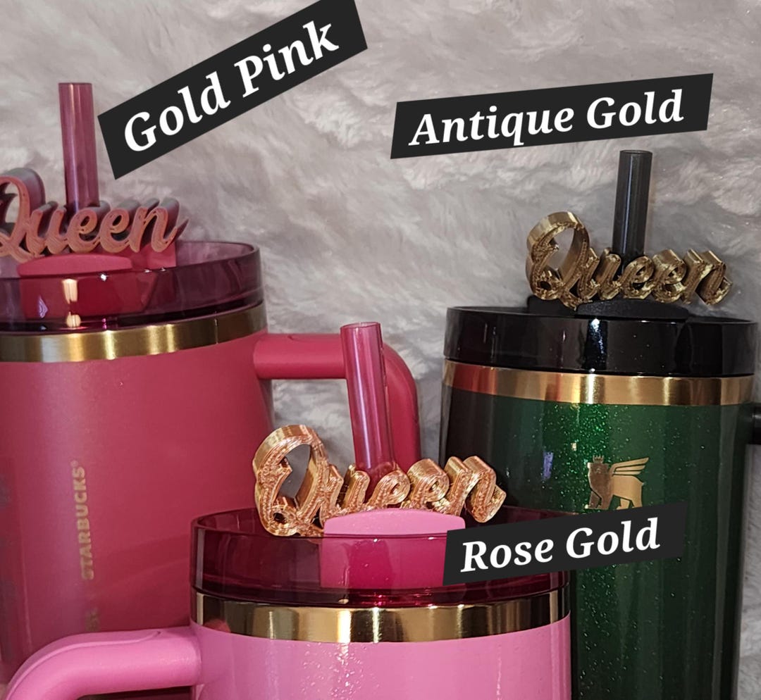 Queen Stanley Straw Topper/slider Accessory Party Favor Bachelorette ...