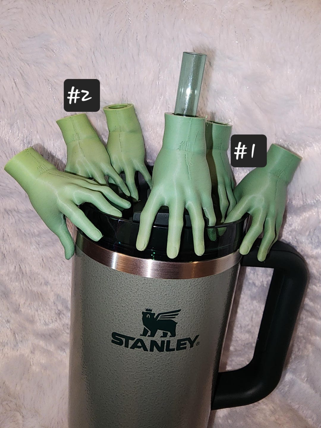 Ghoulish Hand Stanley Straw Topper 2 Variations Stanley Accessories ...