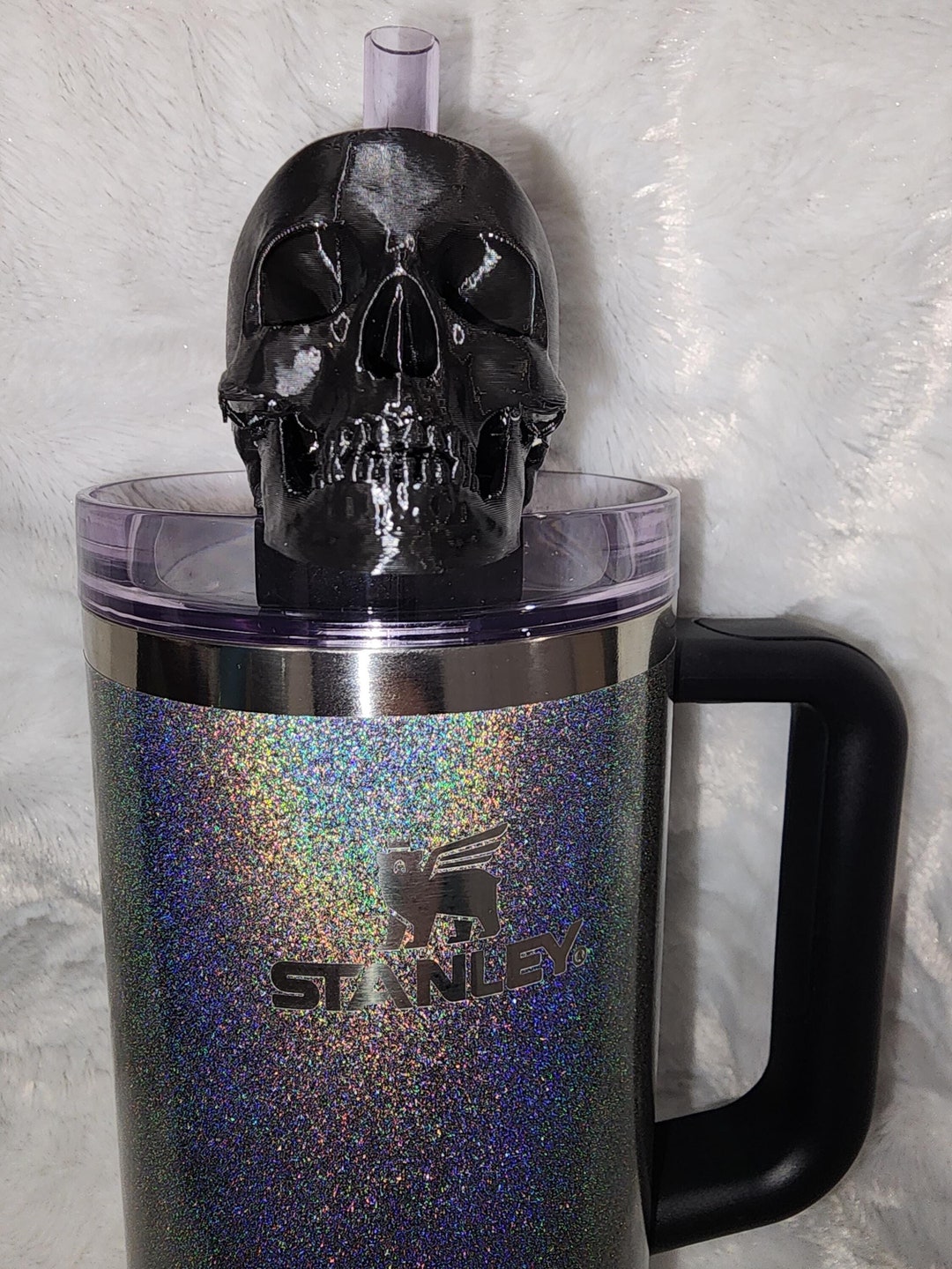 Skull Straw Topper for Stanley 40oz 10mm Straw-stanley Straw Topper ...