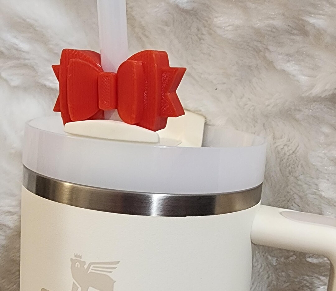 Red Bow Stanley Straw Topper/slider - Christmas Stanley Accessories ...