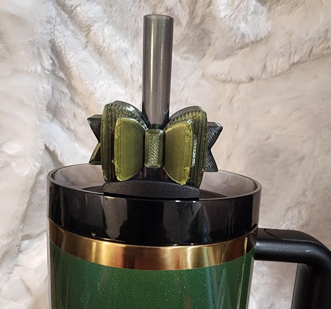 Stanley Elphaba Bow Straw Topper for Stanleyxwicked Accessory Tumbler ...