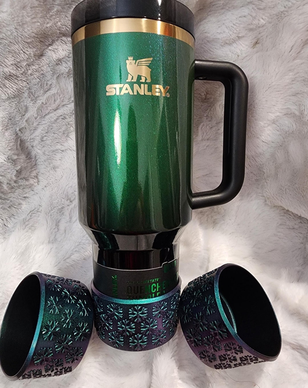Snowflake Christmas Green Elphaba Stanley Silicone Boot Tumbler ...