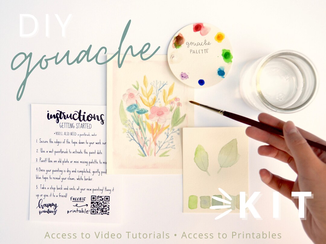 DIY Gouache Painting Kit - Etsy
