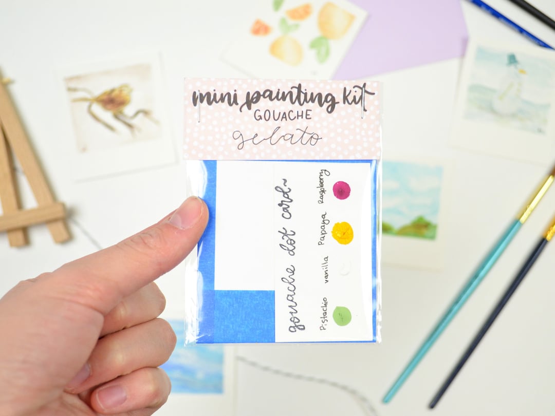 Mini Painting Kit- Gelato | Ice Cream Art, Watercolor Kit, Diy Painting ...