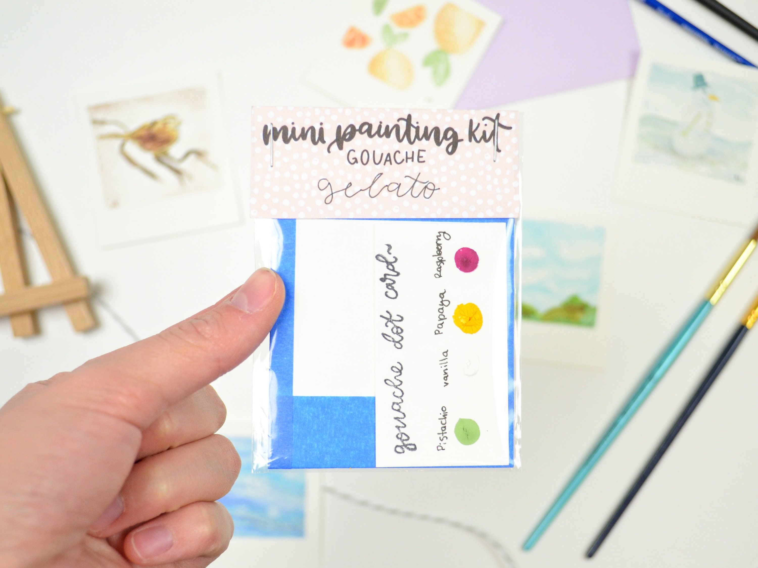 Gelato Mini Gouache Painting Kit – Beginner Watercolor Art - Etsy
