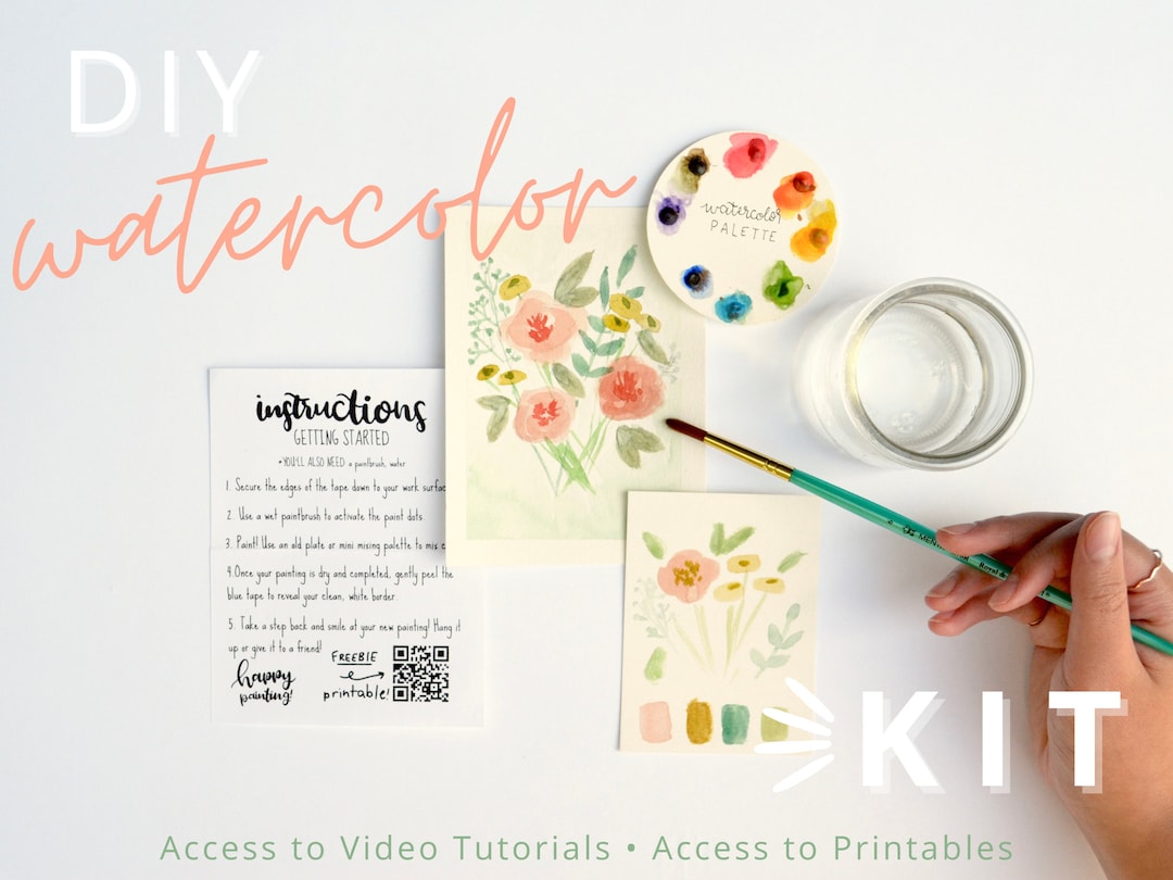 DIY Watercolor Painting Kit - Etsy