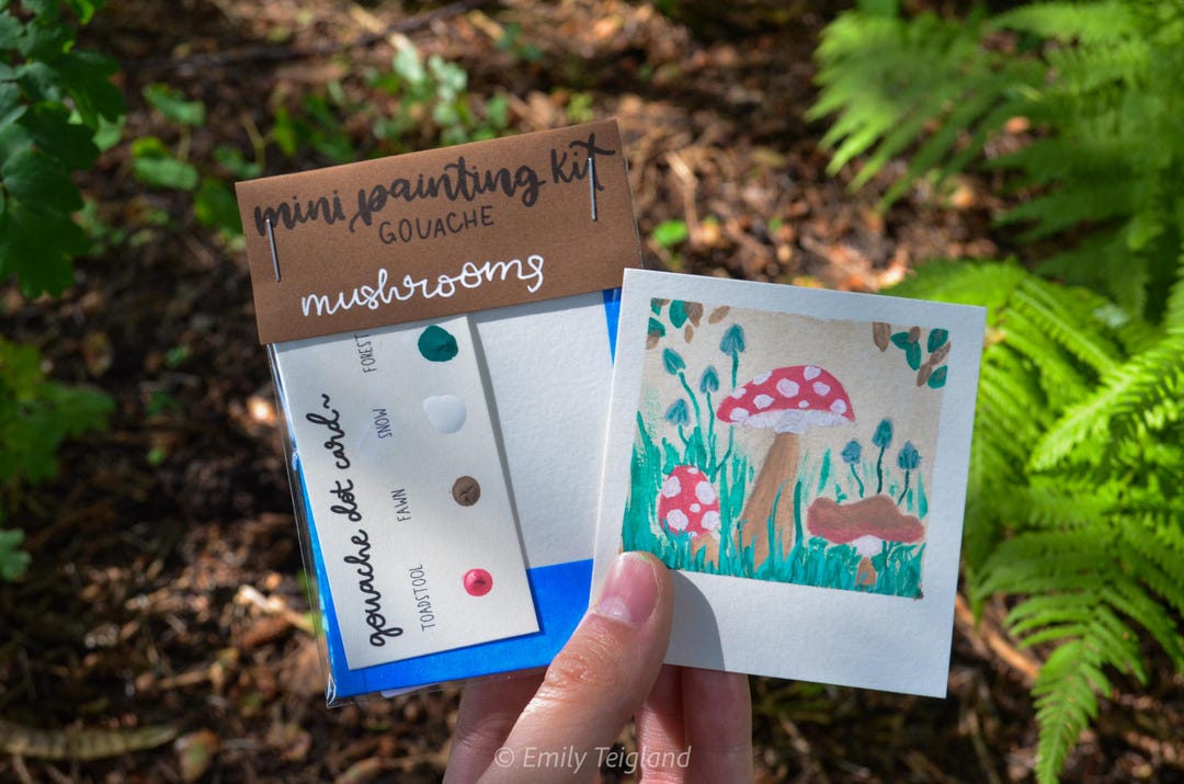 Mini Painting Kit- Mushrooms - Etsy