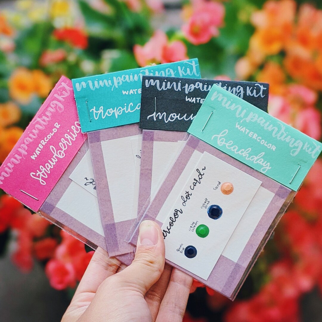 Mini Painting Kits Watercolor Bundle - Etsy