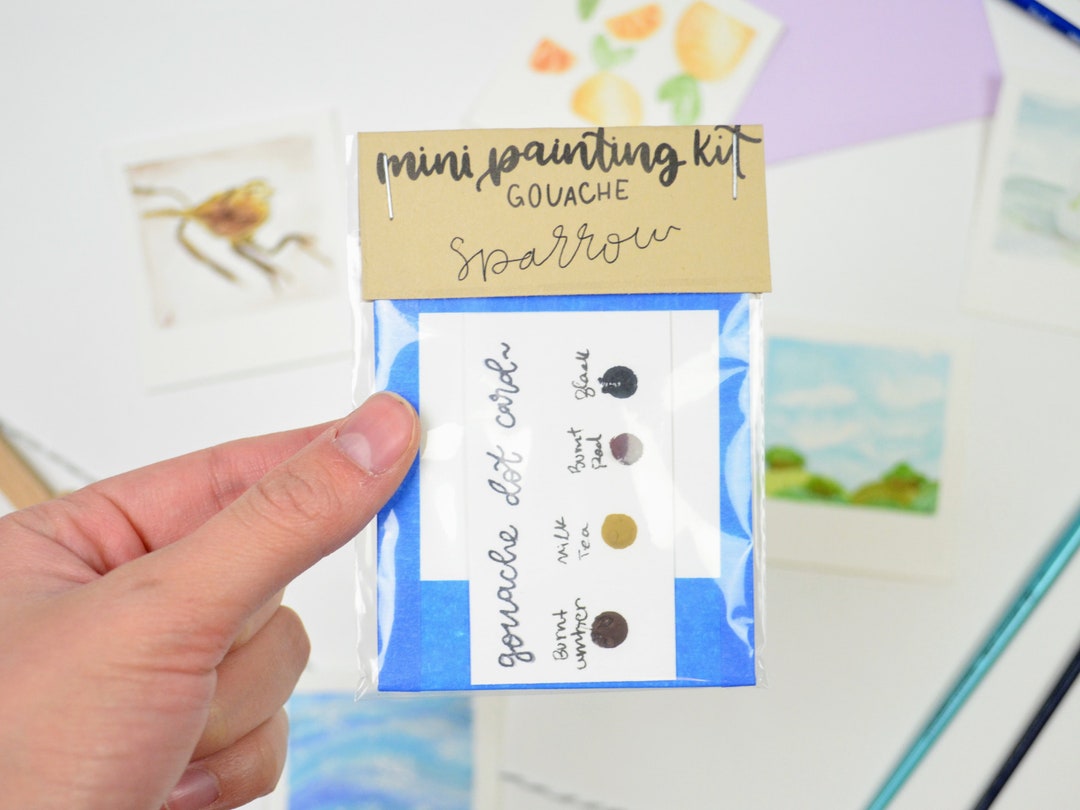 Mini Painting Kit- Sparrows | Christmas, Stocking Stuffer, Artist Gift ...