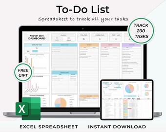 To Do List Template Spreadsheet | Google Sheets Daily Weekly Planner ...