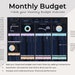 Dark Mode Ultimate Monthly Budget Spreadsheet, Monthly Budget Planner ...