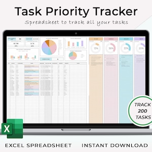 Excel Task Priority Tracker, to Do List Template, Task Tracker Excel ...