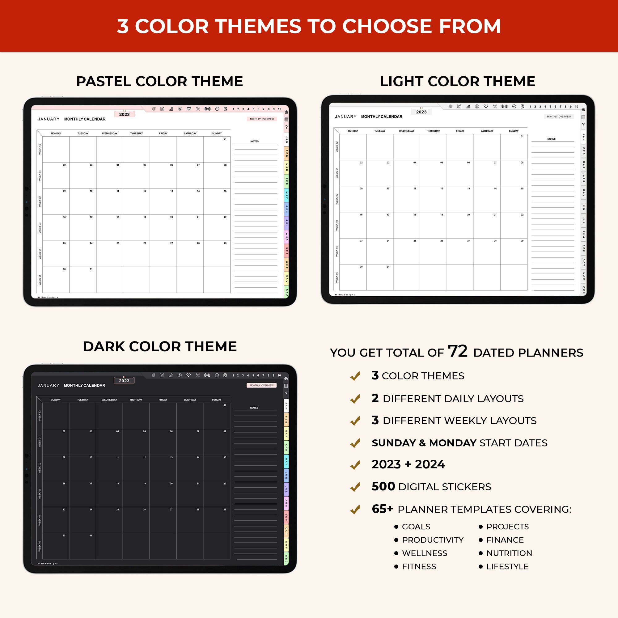 Digital Planner 2023 2024, Goodnotes Planner, Ultimate Digital Planner ...