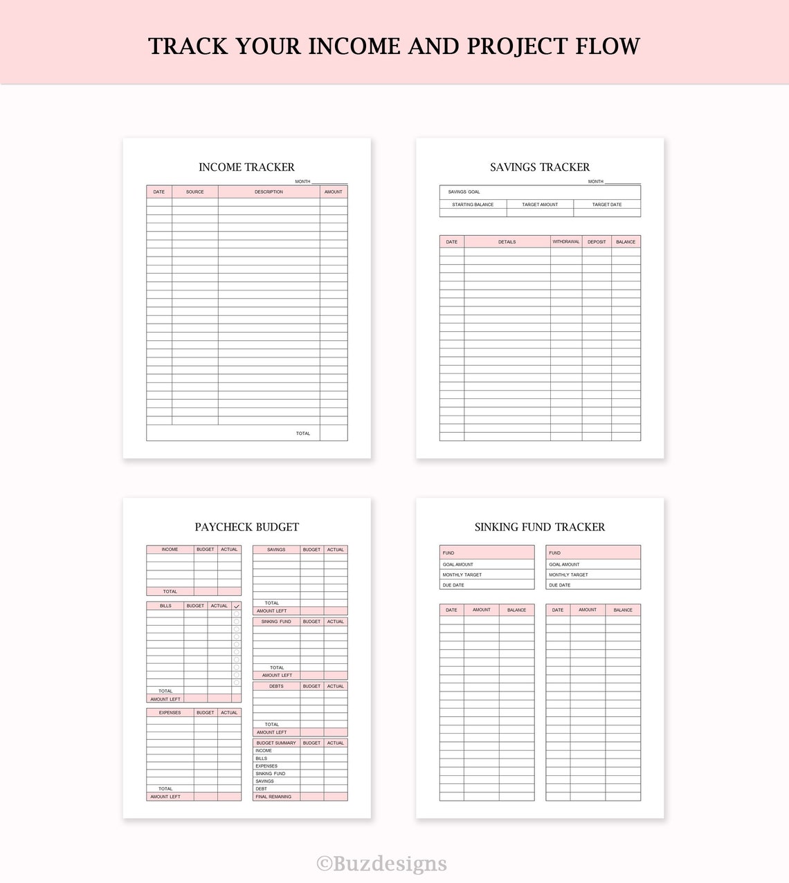 Budget Planner Printable Financial Planner Printable Budget - Etsy