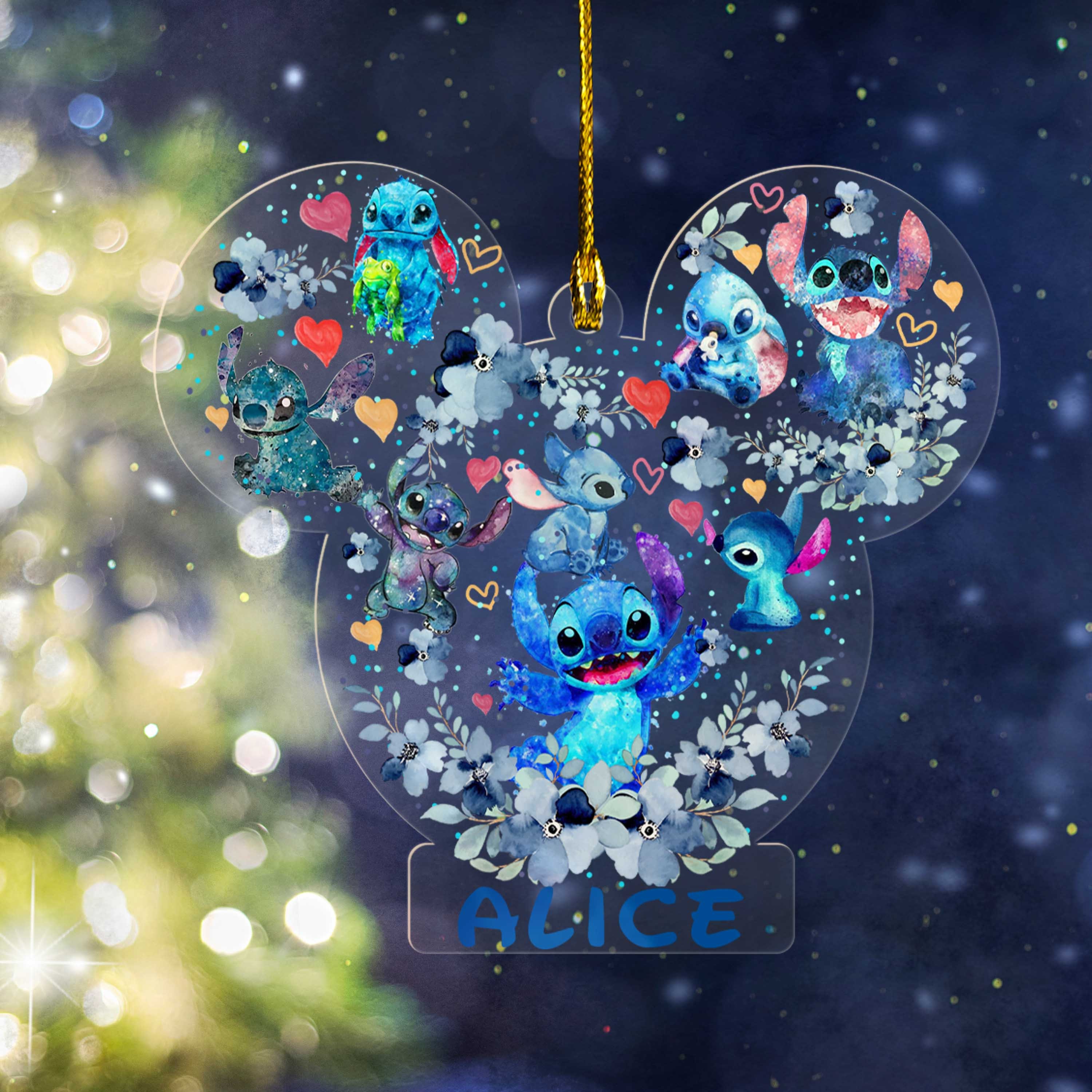 Personalized Mickey Mouse Stitch Ornament, Stitch Ornament Gift sold by ...