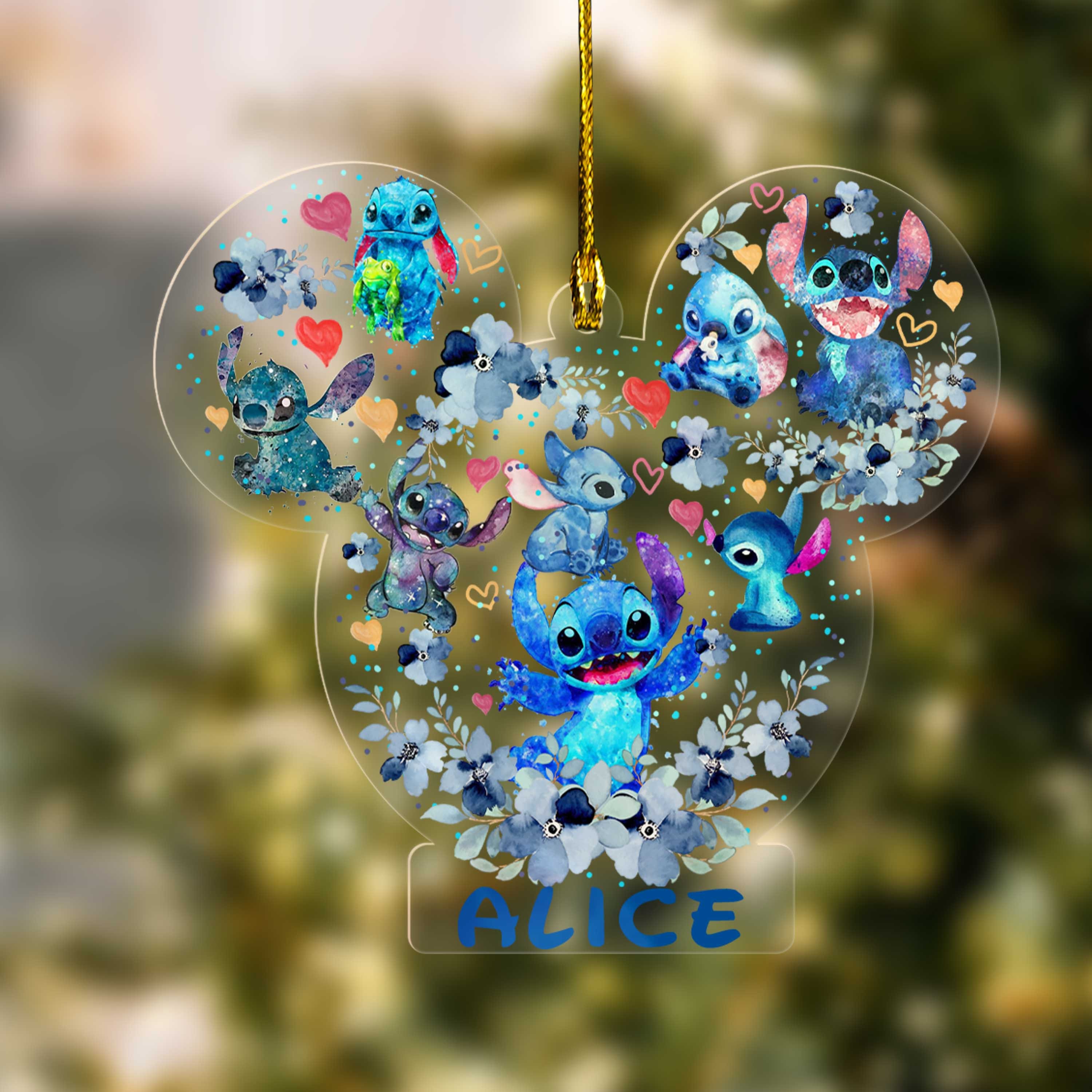 Personalized Mickey Mouse Stitch Ornament, Stitch Ornament Gift sold by ...