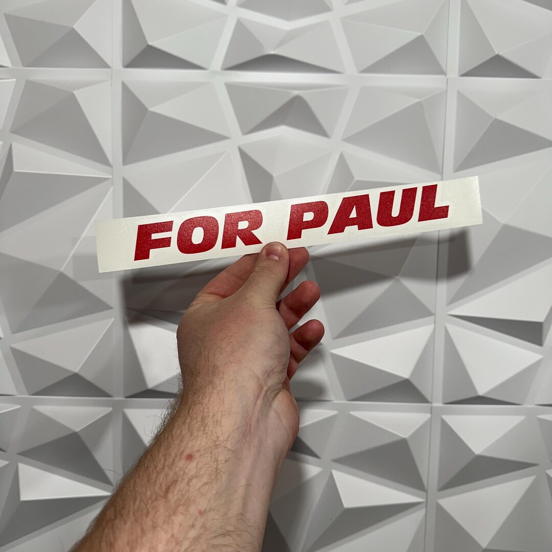 FOR PAUL Sticker – PW Sticker - Vinyl Decal Sticker - Etsy