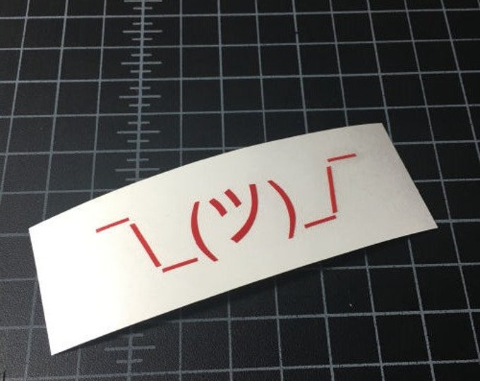 Shrug Vinyl Sticker - Etsy