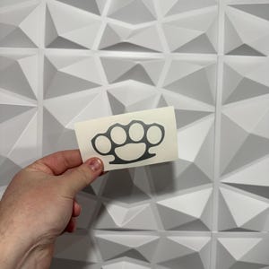 Brass Knuckles Sticker - Vinyl Decal Sticker - Car Sticker Funny - Etsy