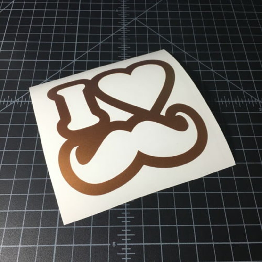 I Love Mustache Sticker - Vinyl Decal Sticker - Car Sticker JDM - 22 ...