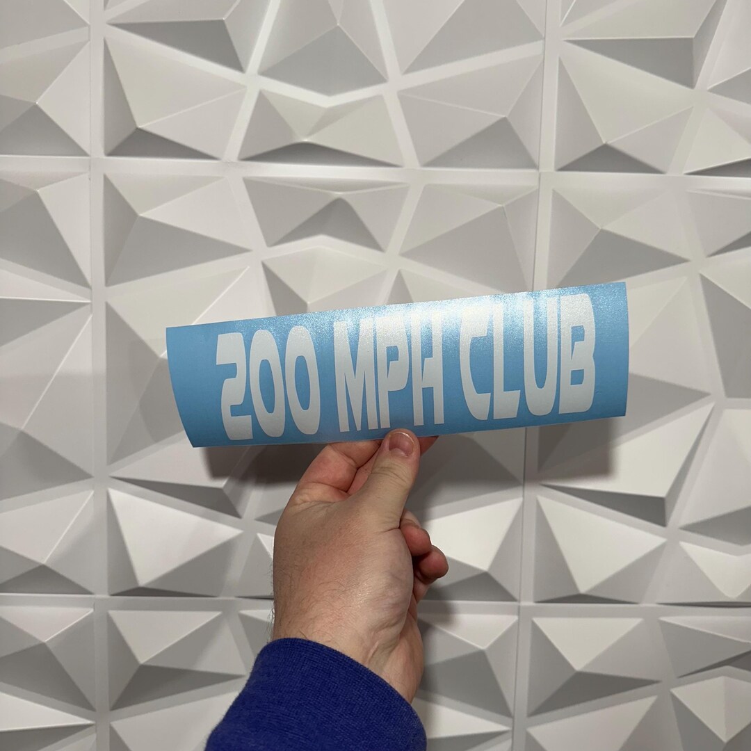 200 MPH CLUB Sticker - Vinyl Decal Sticker - Car Sticker Funny - Etsy