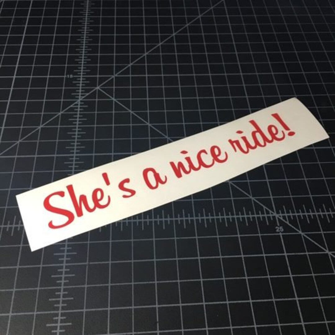 She’s a Nice Ride Sticker - Vinyl Decal Sticker - Car Sticker Funny - Etsy