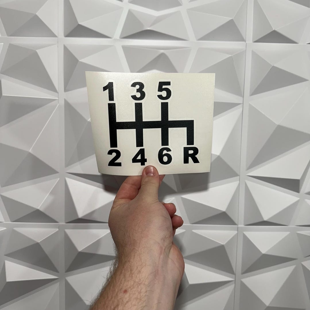 Stick Shift Sticker - 6 Speed - Vinyl Decal Sticker - Car Sticker Funny ...