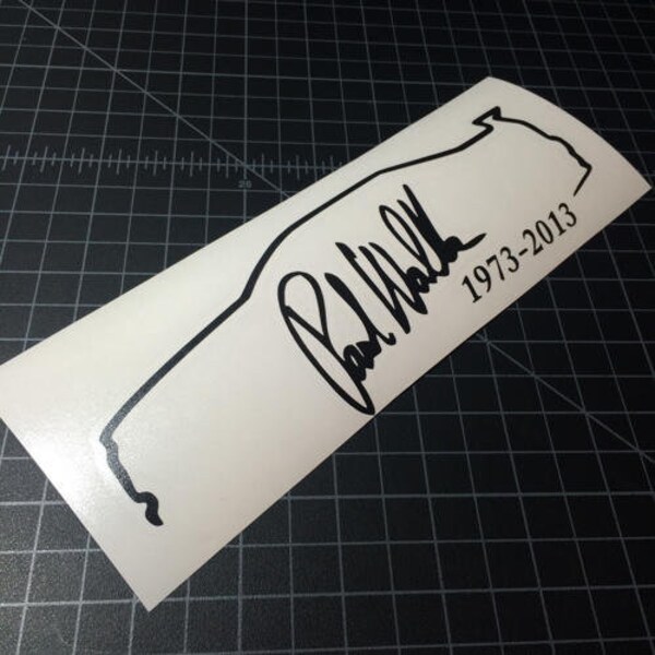 Paul Walker Sticker - Etsy