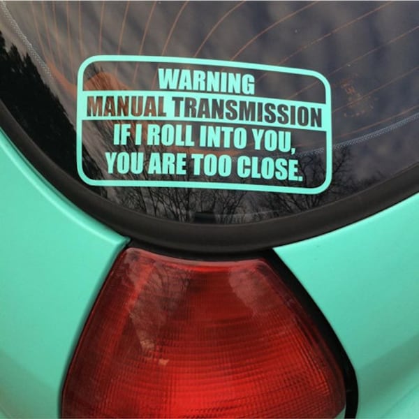 Warning Manual Transmission Car Sticker - Etsy