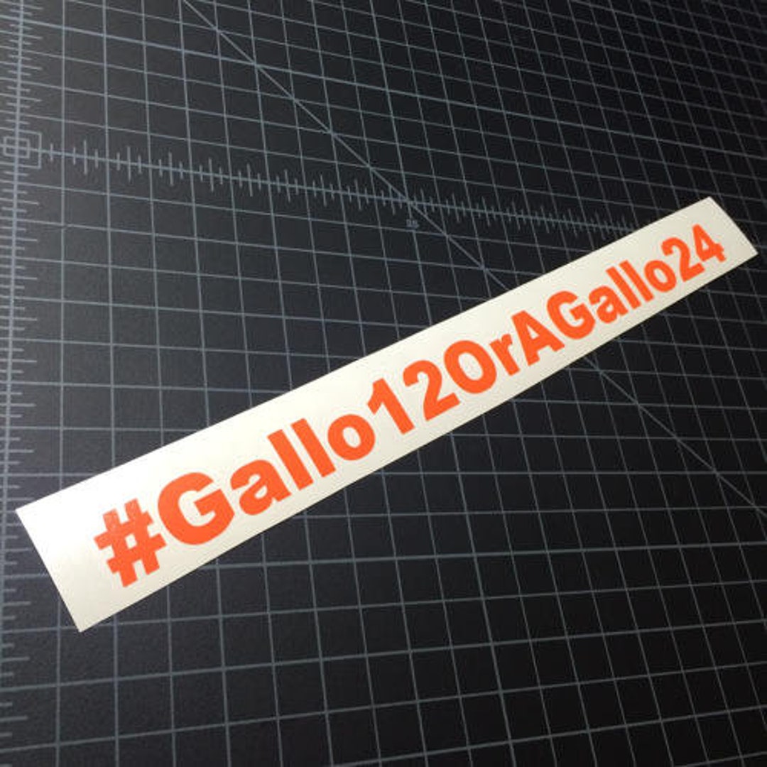 Gallo 12 or A Gallo 24 Paul Walker Sticker Vinyl Decal Sticker Car ...