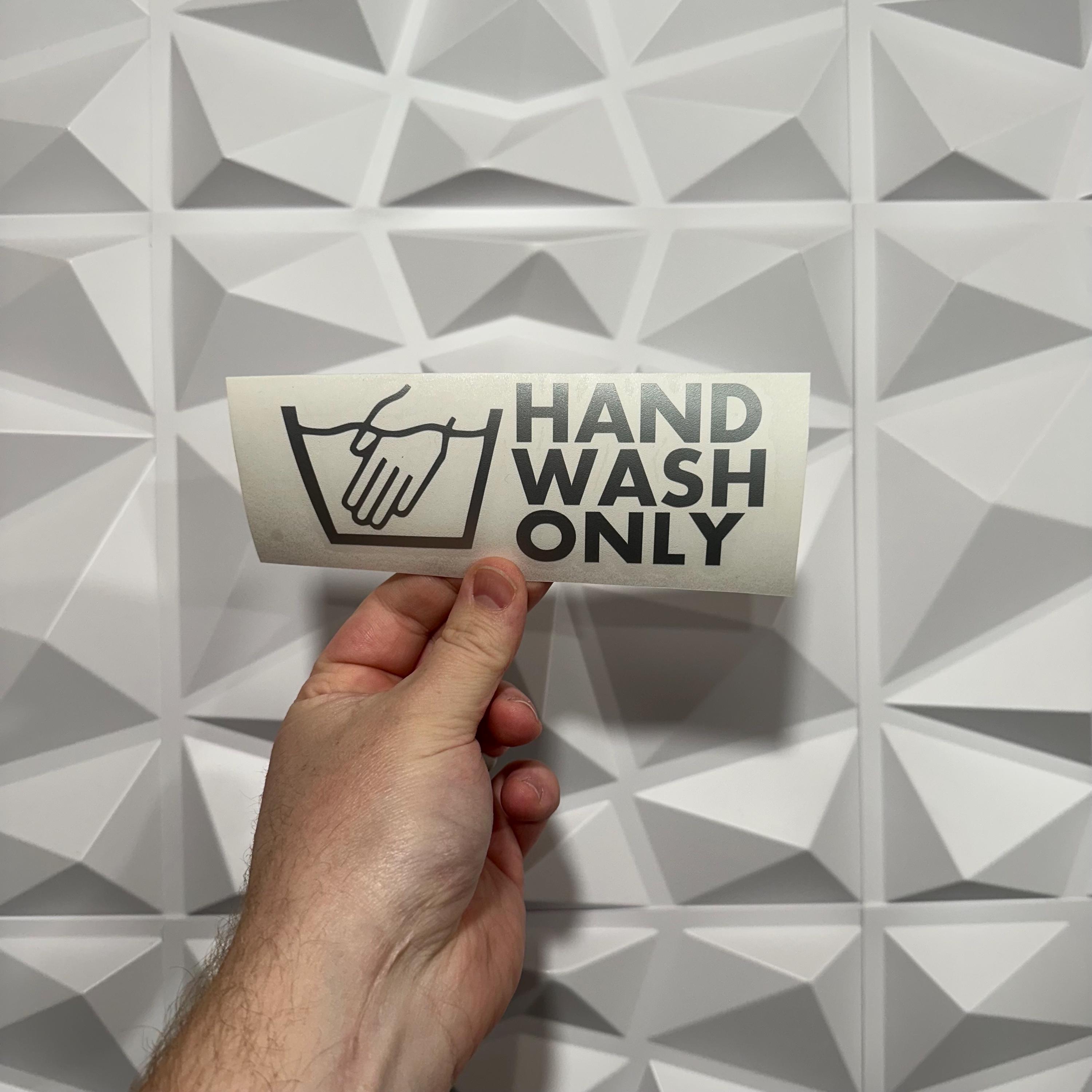 Hand Wash Only Sticker - Vinyl Decal Sticker - Car Sticker JDM - 22 ...