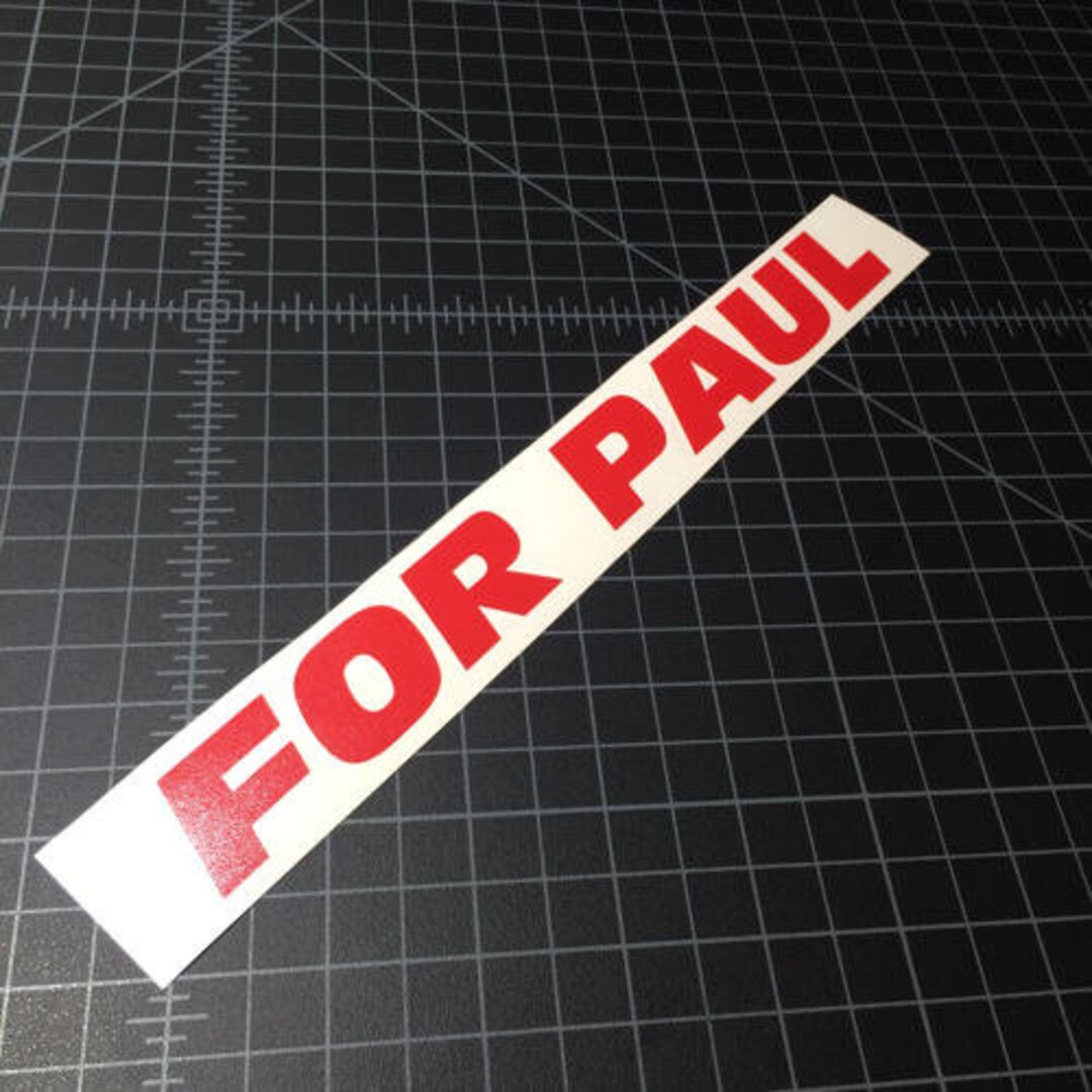 FOR PAUL Sticker PW Sticker Vinyl Decal Sticker - Etsy