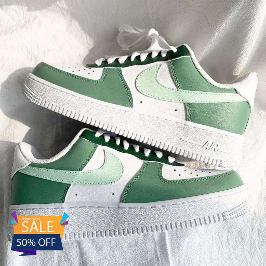 Sage Green Custom Air Force 1 Sage Green Shoes Air Force 1 - Etsy