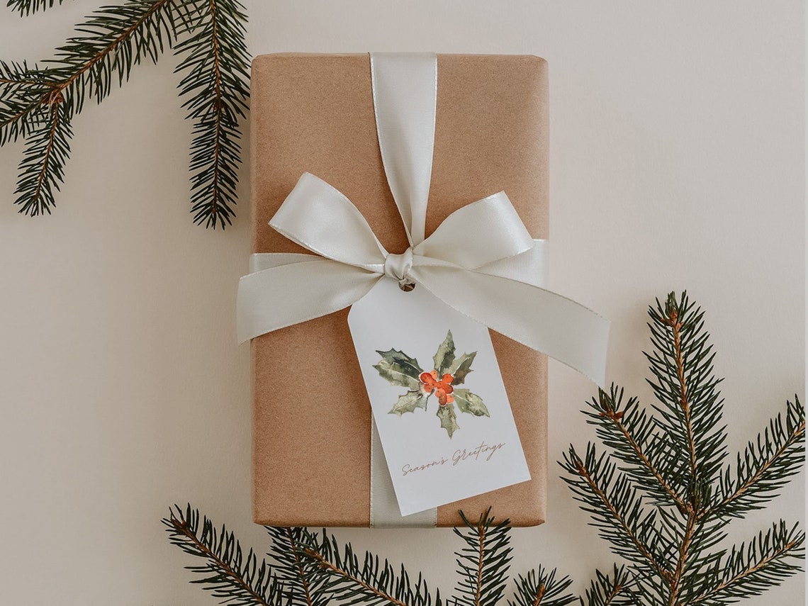 Christmas Gift Tag Template, Printable Christmas Tree Favor Tag ...