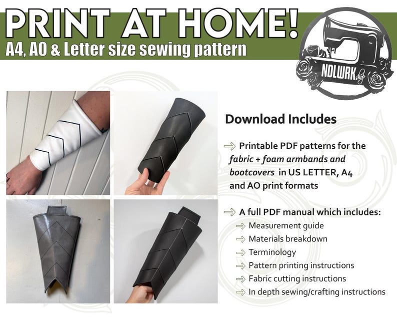 Defense Force Armbands & Bootcovers Sewing Pattern/downloadable PDF ...