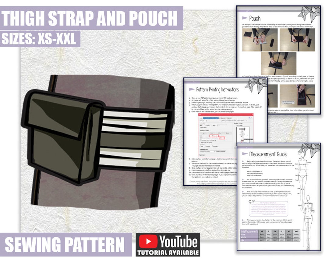 Thigh Strap and Pouch Cosplay Sewing Pattern/downloadable PDF File - Etsy