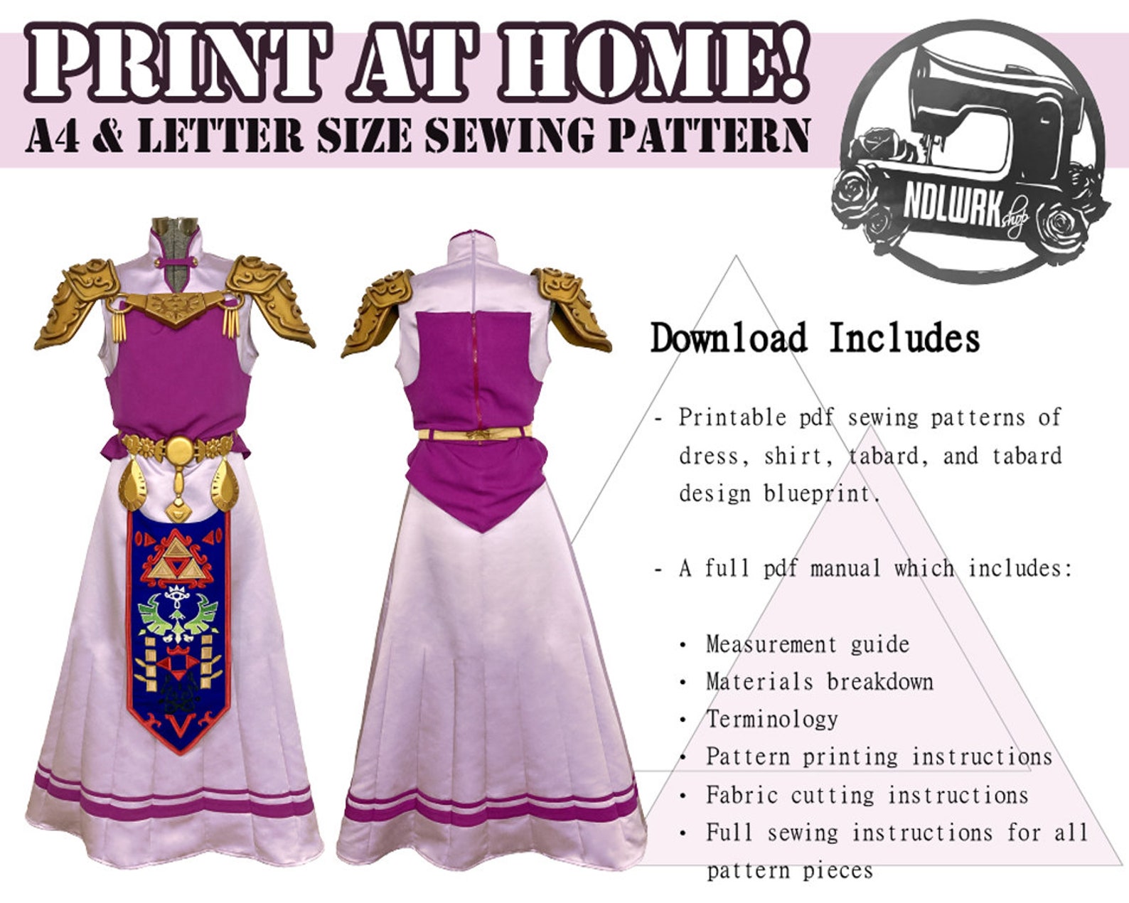 BUNDLE Fairy Princess Cosplay Sewing Pattern/downloadable PDF | Etsy