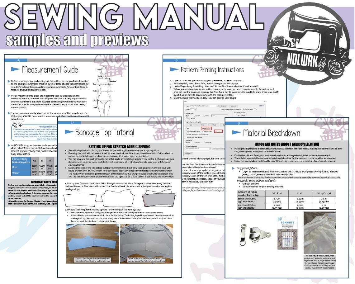 Jinx Sewing Pattern Bundle | Downloadable PDF File and Tutorial Book - Etsy