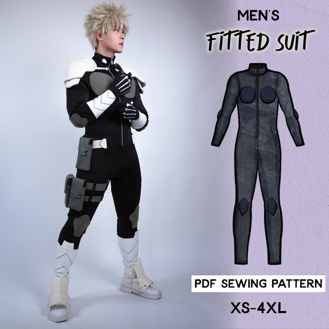 Male Fitted Suit Sewing Pattern/downloadable PDF File and Tutorial Book ...