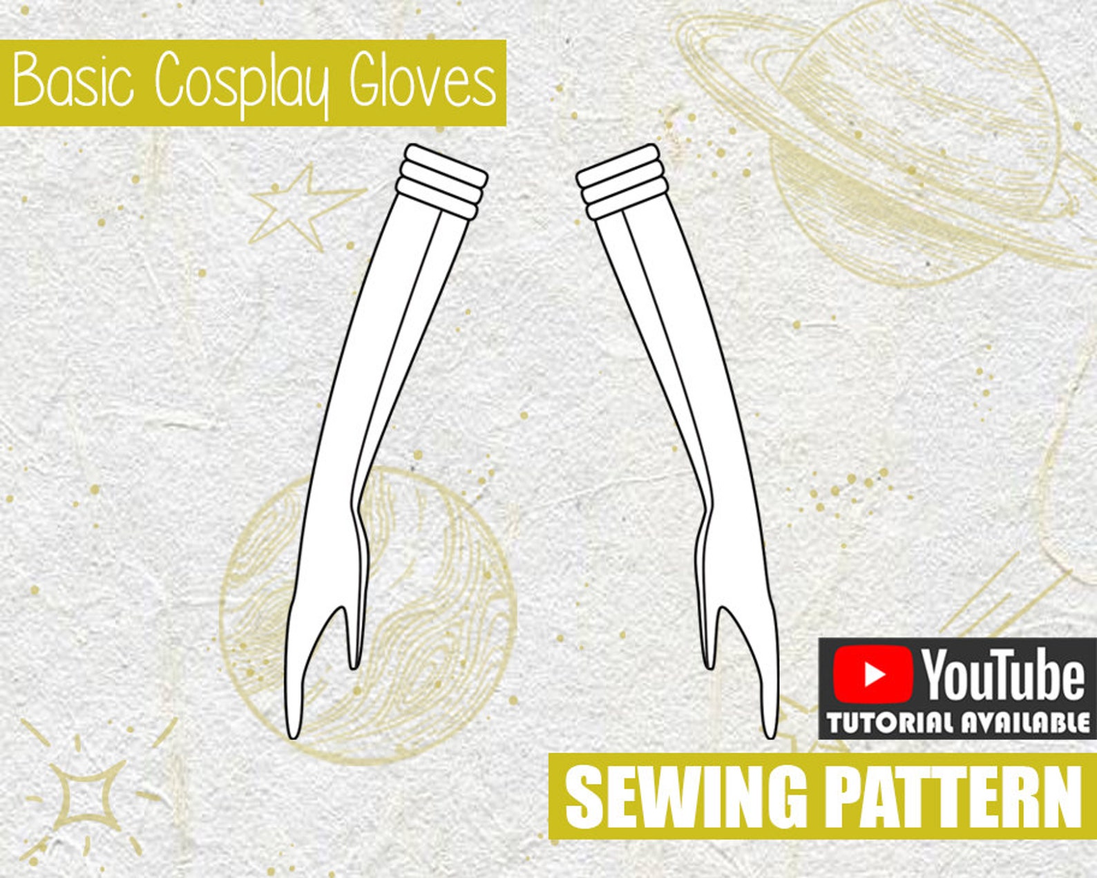 Basic Cosplay Gloves Sewing Pattern/downloadable PDF File and - Etsy