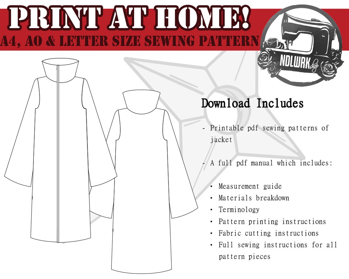 Akatsuki Cloak Sewing Pattern