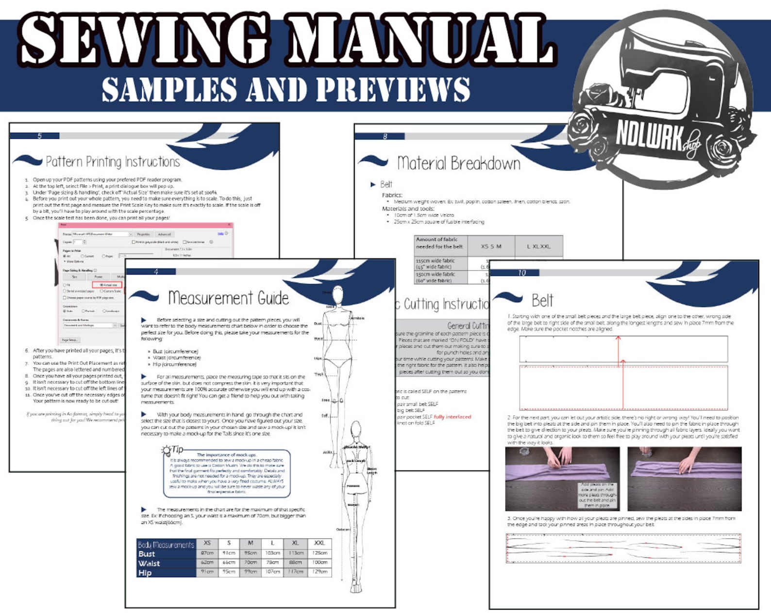Swash Buckler Belt Sewing Pattern/downloadable PDF File and Tutorial ...