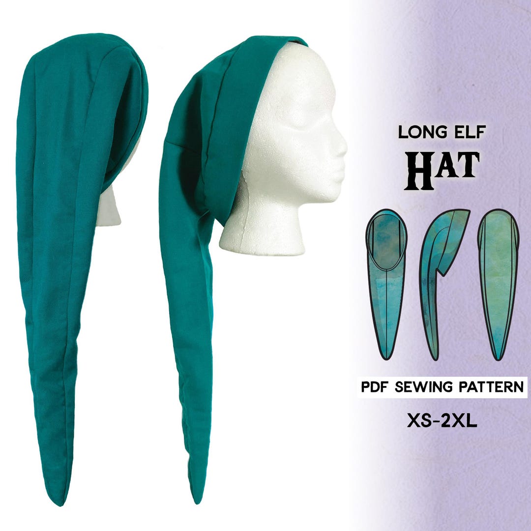 Long Elf Hat Sewing Pattern/downloadable PDF File and Tutorial Book - Etsy