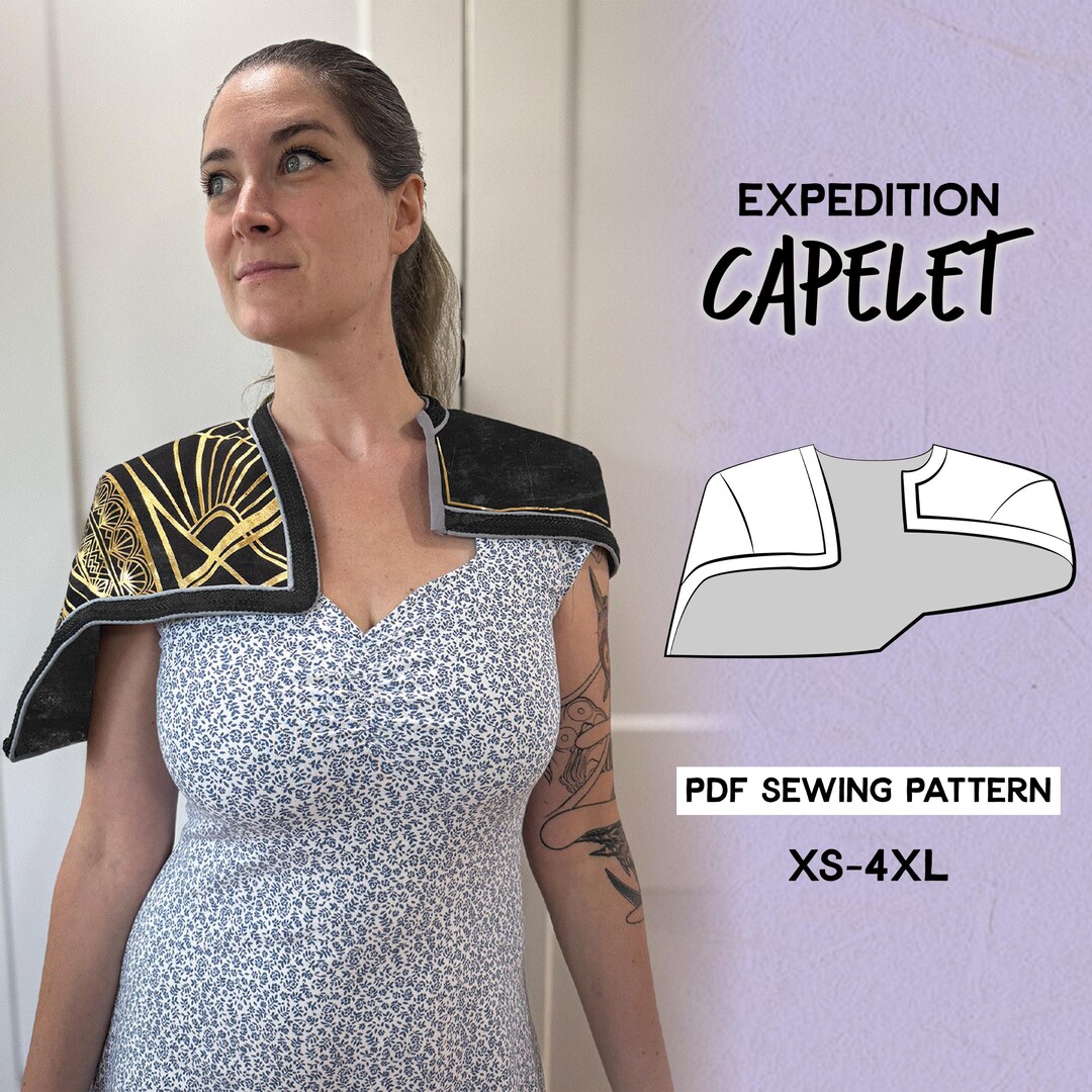 Expedition Capelet Sewing Pattern | Easy 4-piece Build | Downloadable ...